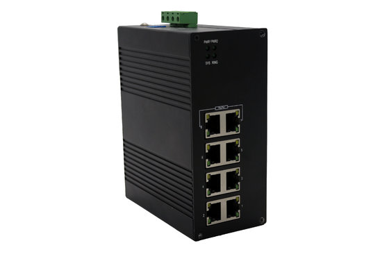 6~8 Fast Ethernet Industrial Network Switch With Redundant Dual DC Power Inputs