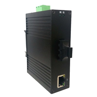 DIN Rail / Wall Mounted Ethernet Fiber Optic Transceiver Full Duplex & Half Duplex