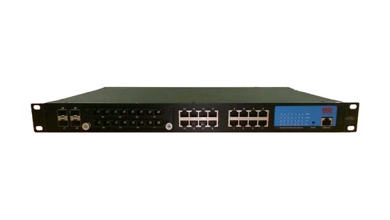 Fanless Industrial Managed Ethernet Switch With SFP Slot Low Power Consumption