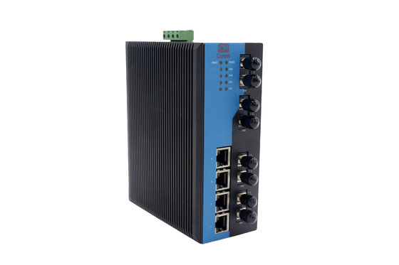 High Efficiency 8 Port 100M Unmanaged Industrial Ethernet Switch Redundant Power Inputs