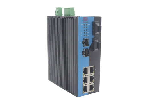 8 100M 2 1000M SFP Slots 10 Port Unmanaged Ethernet Switch 40℃~85℃ Work Temp