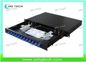 China Drawer type 1U 12Port  Fiber Optic Patch Panel With 1.5M SC Fiber Pigtail 0.9mm supplier