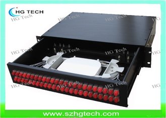 China Sliding type 2U 48Port  FC Fiber Optic Patch Panel,1.2M FC Fiber Optical Pigtail supplier