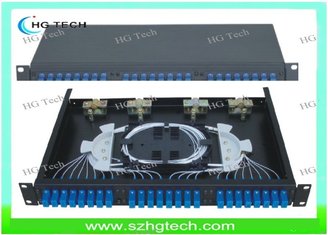China Rack Mount SC 1U 24 Port Fiber Optic Patch Panel,Simplex SC Fiber Adapter supplier