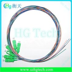 China SC apc Pigtail 0.9mm, 12 Colors Fiber Cable,Singlemode Fiber Optical Cable supplier