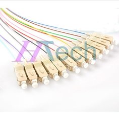 China 1M 4 Fiber SC Multimode Fiber Optic Pigtail 0.9MM， PVC or LSZH supplier
