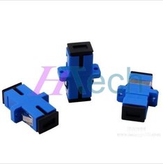 China Singlemode Simplex/Duplex SC Fiber Optic Adapter, Blue Color,Black Cover supplier