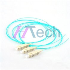 China Aqua OM3 SC Fiber Optic Pigtail 0.9mm supplier