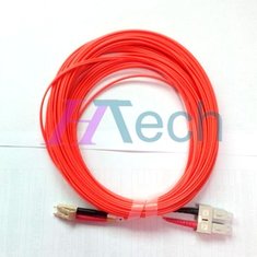 China Multimode Duplex 5M SC/LC Fiber Optic Patch Cord With Black&amp;Red Color Boot supplier