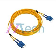 China 2M SC/SC 9/125 SM Duplex Fiber Optic Patch Jumper 2.0MM supplier
