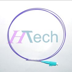China Purple Color 1Meter OM4  LC Fiber Optic Pigtail 0.9mm supplier
