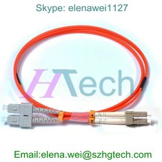 China 1 Meter Multimode 62.5/125 Duplex SC/LC Fiber Optic Patch Cord supplier