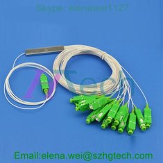 China Steel Tube Fiber Optic 1*16 PLC Splitter With SC/APC Connector supplier