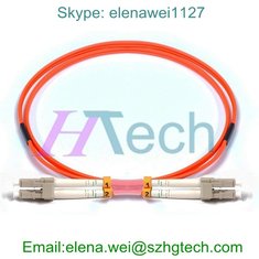China Fiber Optic Multimode LC connector Patch Cord Jumper Orange Jacket supplier