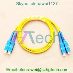 China 9/125um Singlemode SC/SC Duplex Patch Cable, Yellow Color Jacket supplier