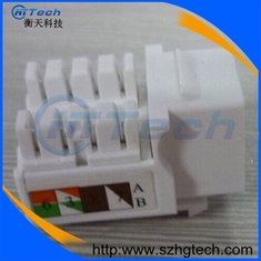 China White Color Cat6 RJ45 Keystone Jack Female Cat6 Jack  Dual IDC supplier