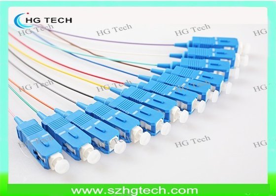 9/125um LC/upc Fiber Optic Pigtail 0.9mm with 12 different colors supplier