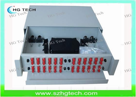2U 48Core Sliding Fiber Optic Patch Panel  With LC/FC Fiber Optic Adapter supplier