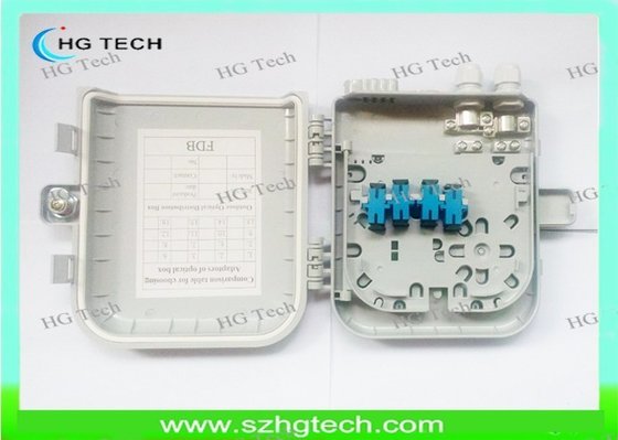 High impact plastic 8 Core FTTH Fiber Optic Distribution Box, Wall and pole mountable FTTH Solution supplier