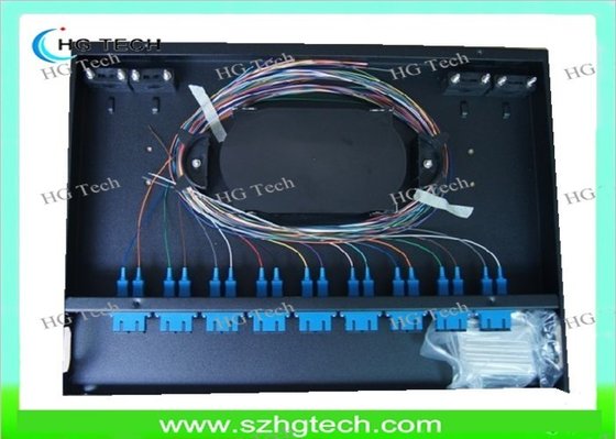 1u 18Core Rack Mounted Fiber Optic Patch Panel With SC/LC Fiber Adapter supplier
