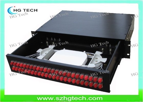 Sliding type 2U 48Port  FC Fiber Optic Patch Panel,1.2M FC Fiber Optical Pigtail supplier