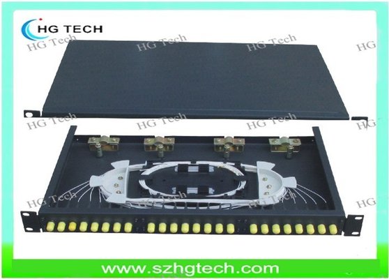 Rack Mount 24Port ODF Fiber Optic Patch Panel,Square Type FC Fiber Adapter supplier