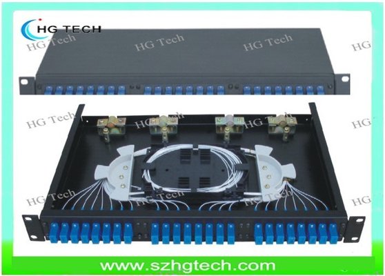 Rack Mount ST 1U 24 Port Fiber Optic Terminal Box,ST Fiber Adapter supplier