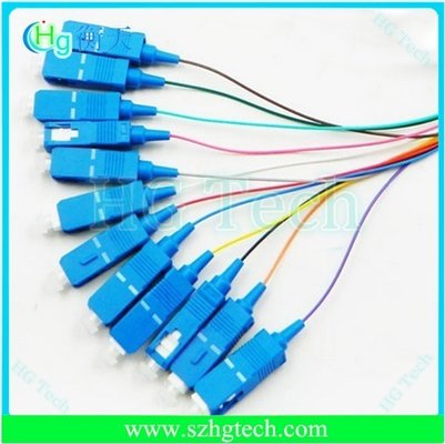 12Core SC Fiber Optic Pigtail For Fiber Optic Terminal Box, 12 Colors Fiber Cable supplier