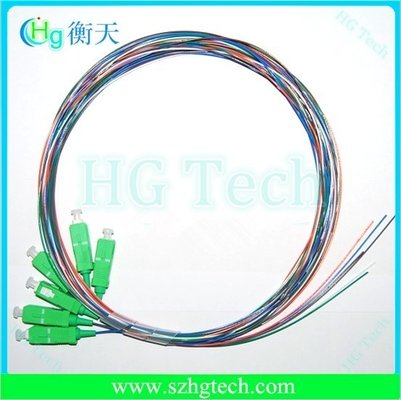 SC apc Pigtail 0.9mm, 12 Colors Fiber Cable,Singlemode Fiber Optical Cable supplier