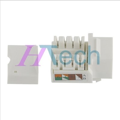RJ45 UTP Cat6 Keystone Jack, White Color Cat6 Wall Outlet,Dual IDC supplier