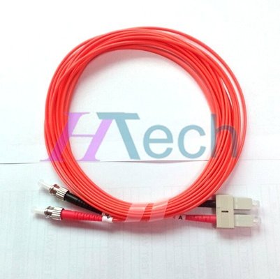 Multimode Duplex SC/ST Optic Fiber Cable, PVC/LSZH Outer Jacket，Orange Color supplier