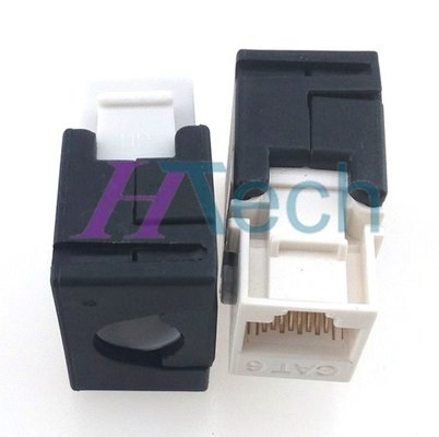 Black Color Cat6 Wall Outlet, Tolless Cat 6 Outlet for Cabling System supplier