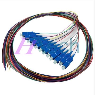 SC/UPC 12 Cores Fiber Optic Pigtail (SC 12 colors fiber patch cord) supplier