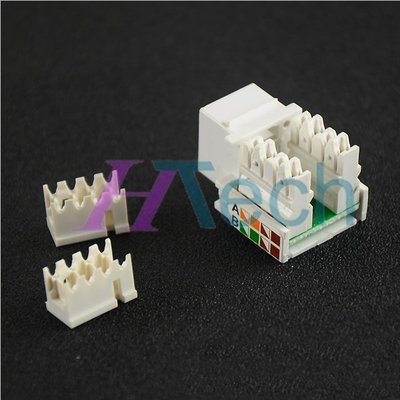 White Color Cat5e RJ45 Network Keystone Jack 90 Degree,AMP Jack,110IDC supplier
