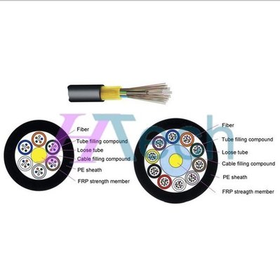 4-144 Cores Dielectric Loose Tube Unarmoured in/out Fiber Optic Cable GYFTY supplier