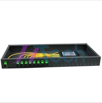 19inch SC/APC FTTH 1*8 fiber optic cable splitter for Rack Mounted Fiber Terminal Box supplier