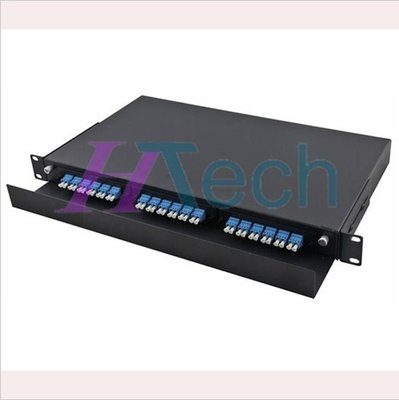 19inch 1u 16 Port Fiber Optic Patch Panel with Front Cable Manager ,LC Type, 36Core supplier