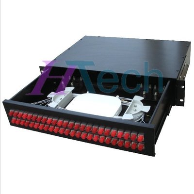 Drawer type 48Port  FC Fiber Optic Patch Panel 2U ,48Core FC ODF supplier