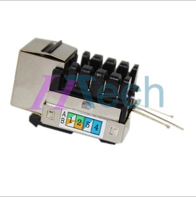 Cat6 Keystone Jack STP, Dual IDC STP Cat6 Modular Jack supplier