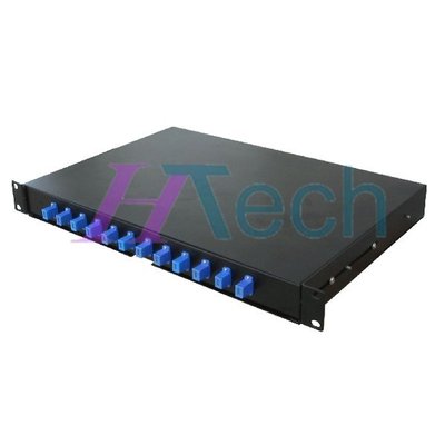 1U 12Port Slidable Fiber Optic Patch Panel With 1.5M SC Fiber Pigtail 0.9mm supplier