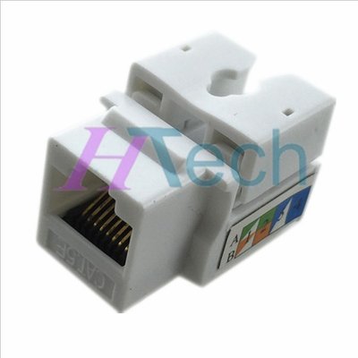 White Color Cat5e Keystone Jack ,AMP RJ45 Modular Jack supplier