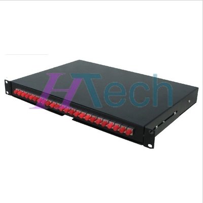 Slidable 1U 24Port Fiber Optic Patch Panel With 1.5M FC Fiber Pigtail 0.9mm supplier