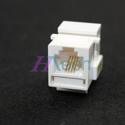 White Color Cat3 RJ11 Keystone Jack , RJ11 Cat3 Modular Jack supplier