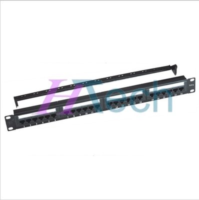 UTP RJ45 24 Port CAT6 Patch Panel With Cable Manager supplier