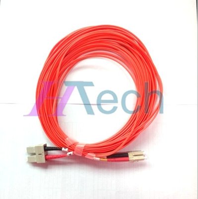 Multimode Duplex 5M SC/LC Fiber Optic Patch Cord With Black&amp;Red Color Boot supplier