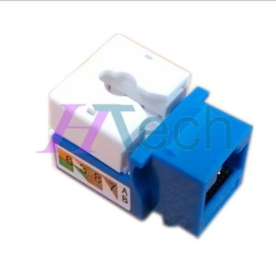Blue Color Cat6 Female Jack RJ45 Keystone Jack supplier