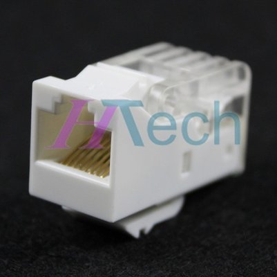 White Color RJ45 Cat5e Keystone Jack Tooless Type supplier