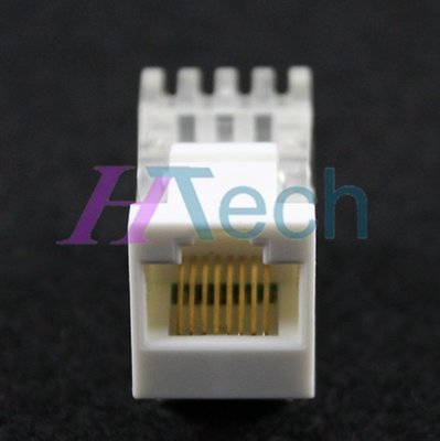 White Color RJ45 Cat5e Keystone Jack Tooless Type supplier