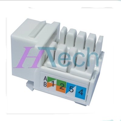 White Color 90 Degree Cat6 RJ45 Keystone Jack supplier