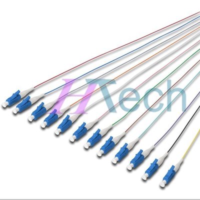 12 Fiber Singlemode Colored LC Fiber Optic Pigtail 0.9MM supplier